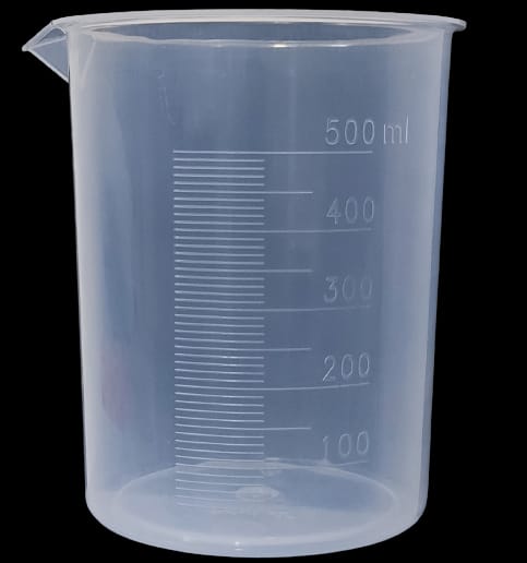 Plastic Graduated Liquid Measuring Cup Beaker 500mL Clear White- 1 ...
