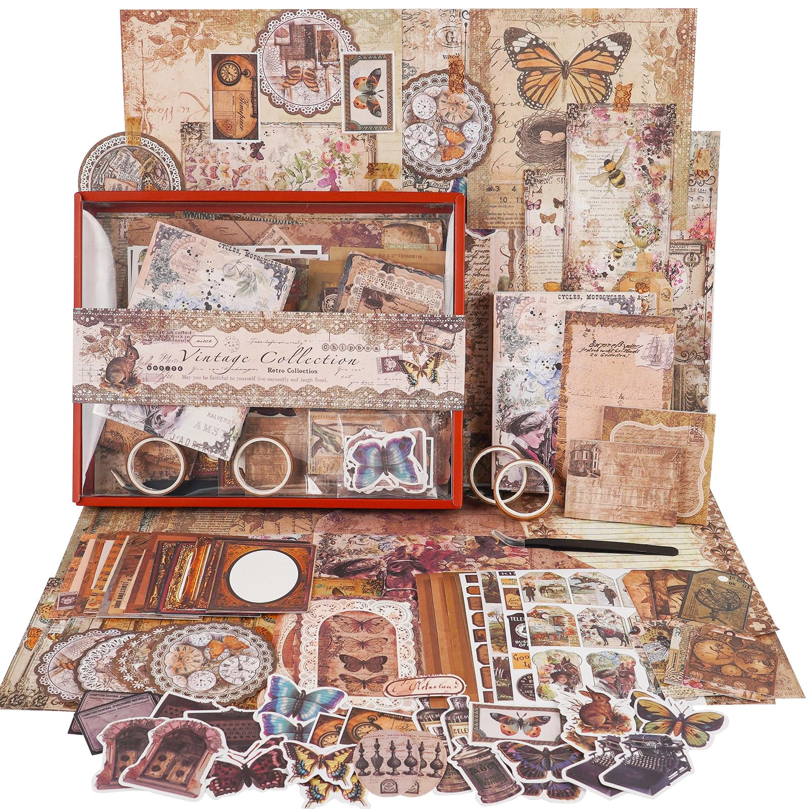 Penasfe Retro Themed Scrapbook Kit Vintage Scrapbooking Kit Diy Art ...