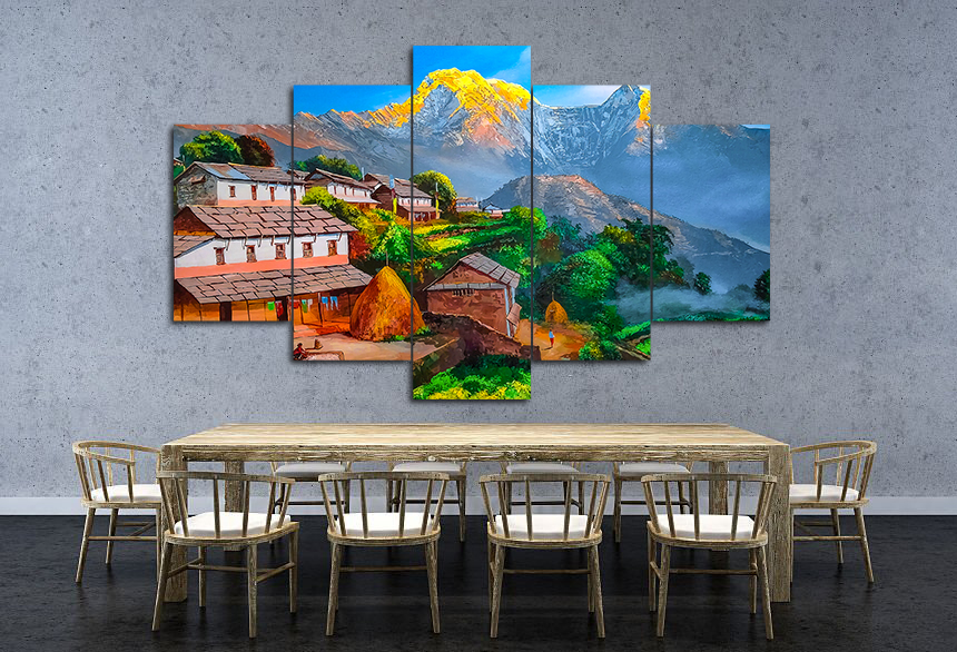 5 Panal Painting Canvas | Daraz.com.np