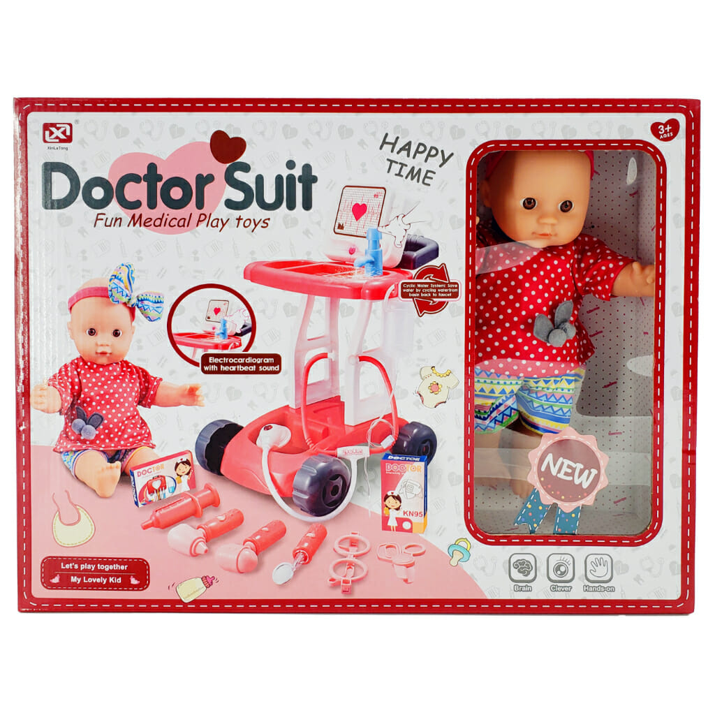 Baby Dolls With Doctor Cart Toy Dentist Kit Pretend Play Doctor Toys ...
