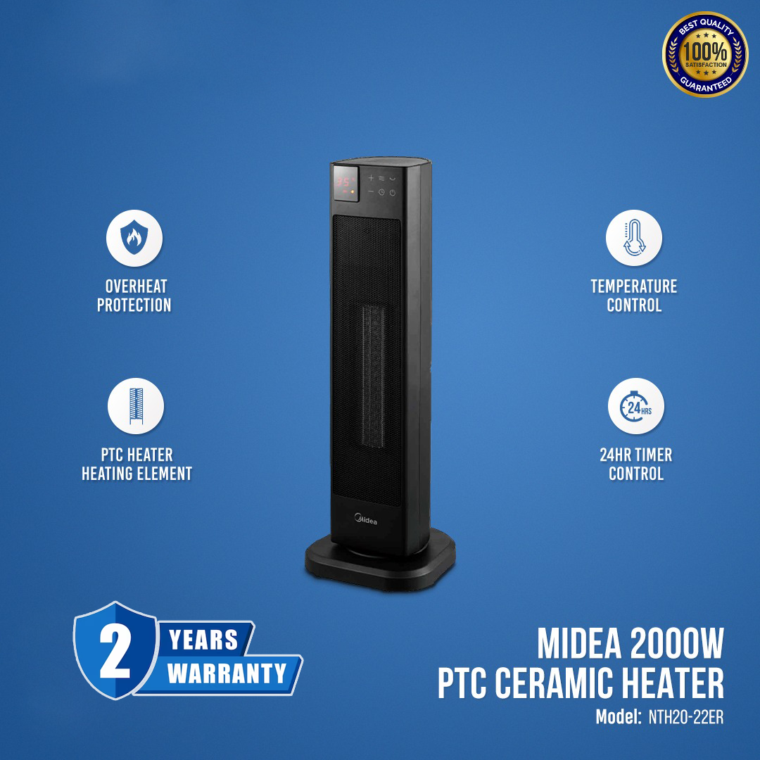 PTC Ceramic Heater 2000 Watt With Remote Control NTH20-22ER With 2 Year Comprehensive Warranty ...