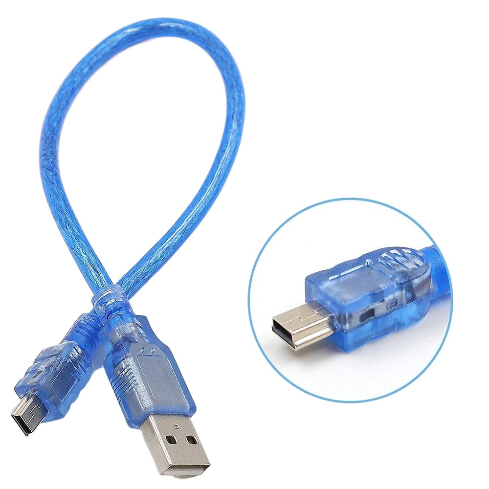 USB A Male to Mini B Charging Data Cable Compatible with Arduino Nano ...