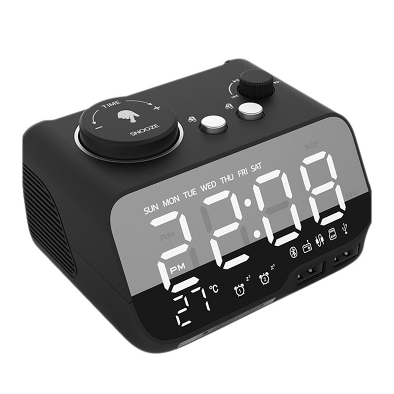 OYPFXMI Alarm Clock FM Radio Bluetooth Speaker,Desk LED Digital Clocks ...