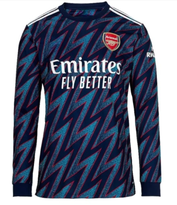 Arsenal Third Kit Away Long Sleeve Soccer Jersey Shorts 2021/22 | Daraz ...