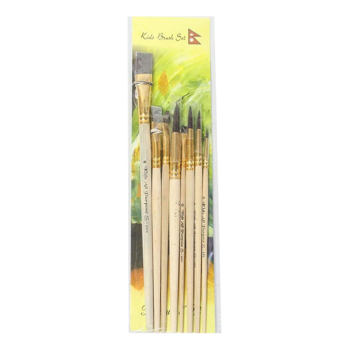 Vicky Artist Paint Brush Set - 8 Brushes Synthetic, For Watercolor, Oil ...