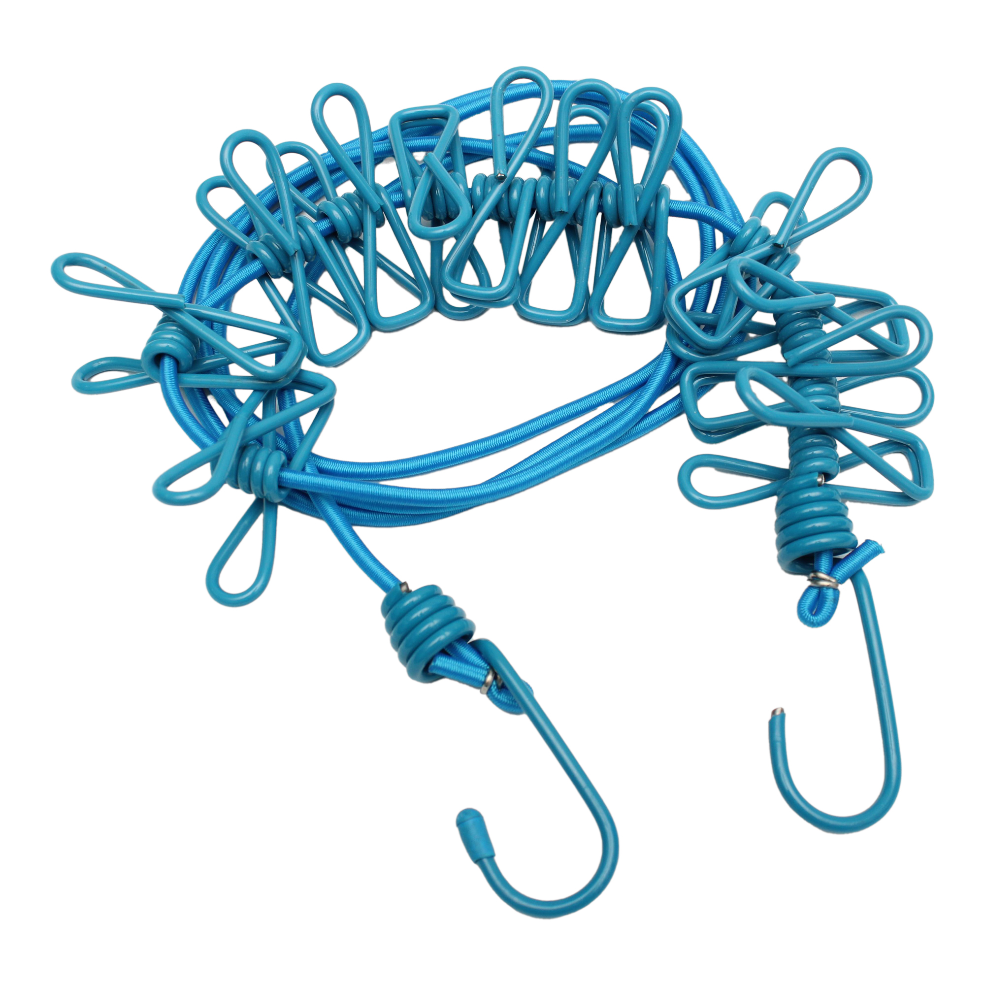 Cloth Drying Elastic Rope With Hooks For 12 Clothes |Cloth Drying Rope ...
