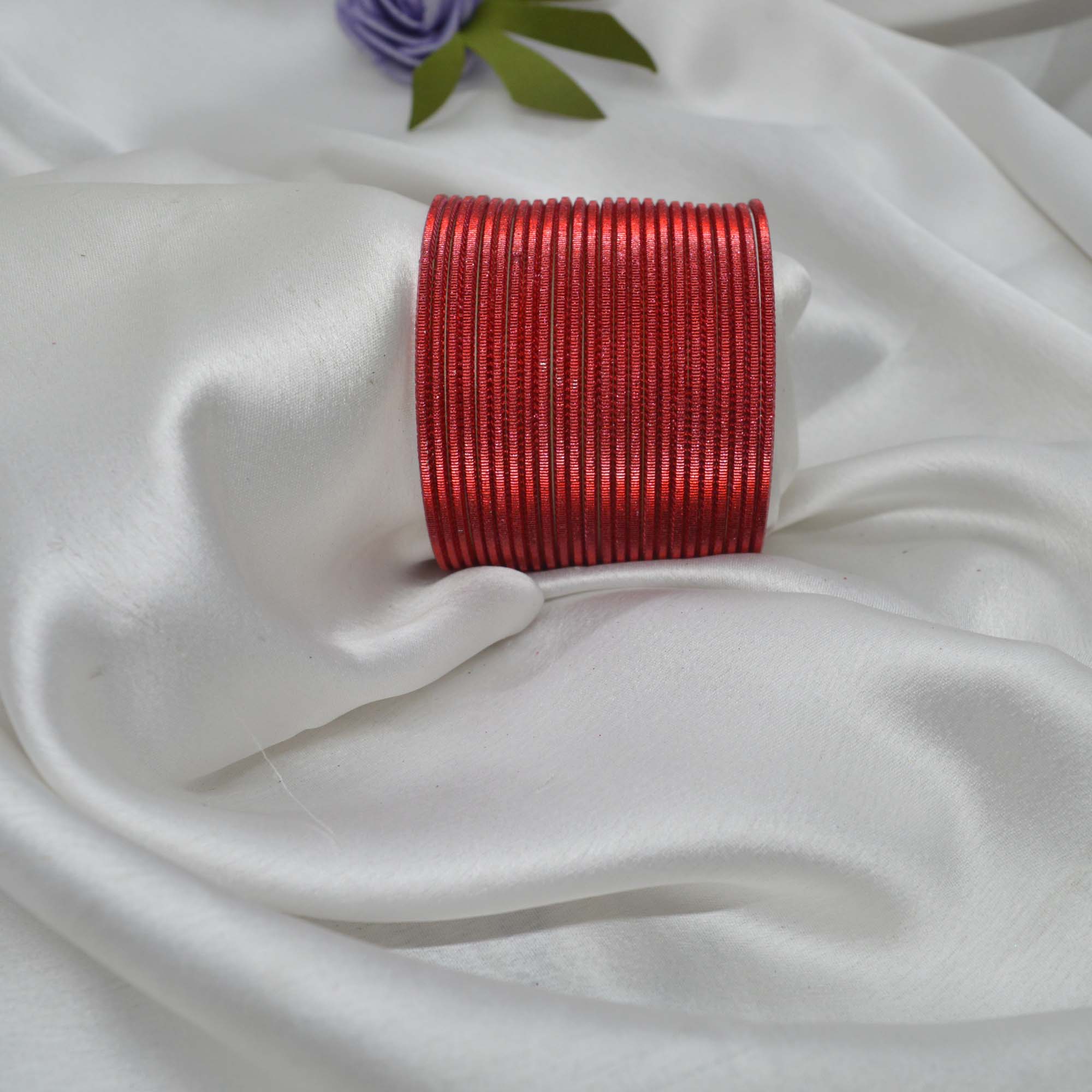 Jewels of Nepal Red Bangles / Chura / Churi For Women- 2 dozens (24pcs ...