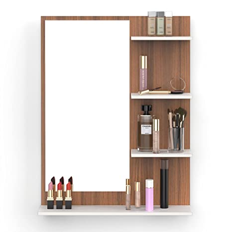 Wall Mount Dressing Table Mirror with Shelves | Daraz.com.np