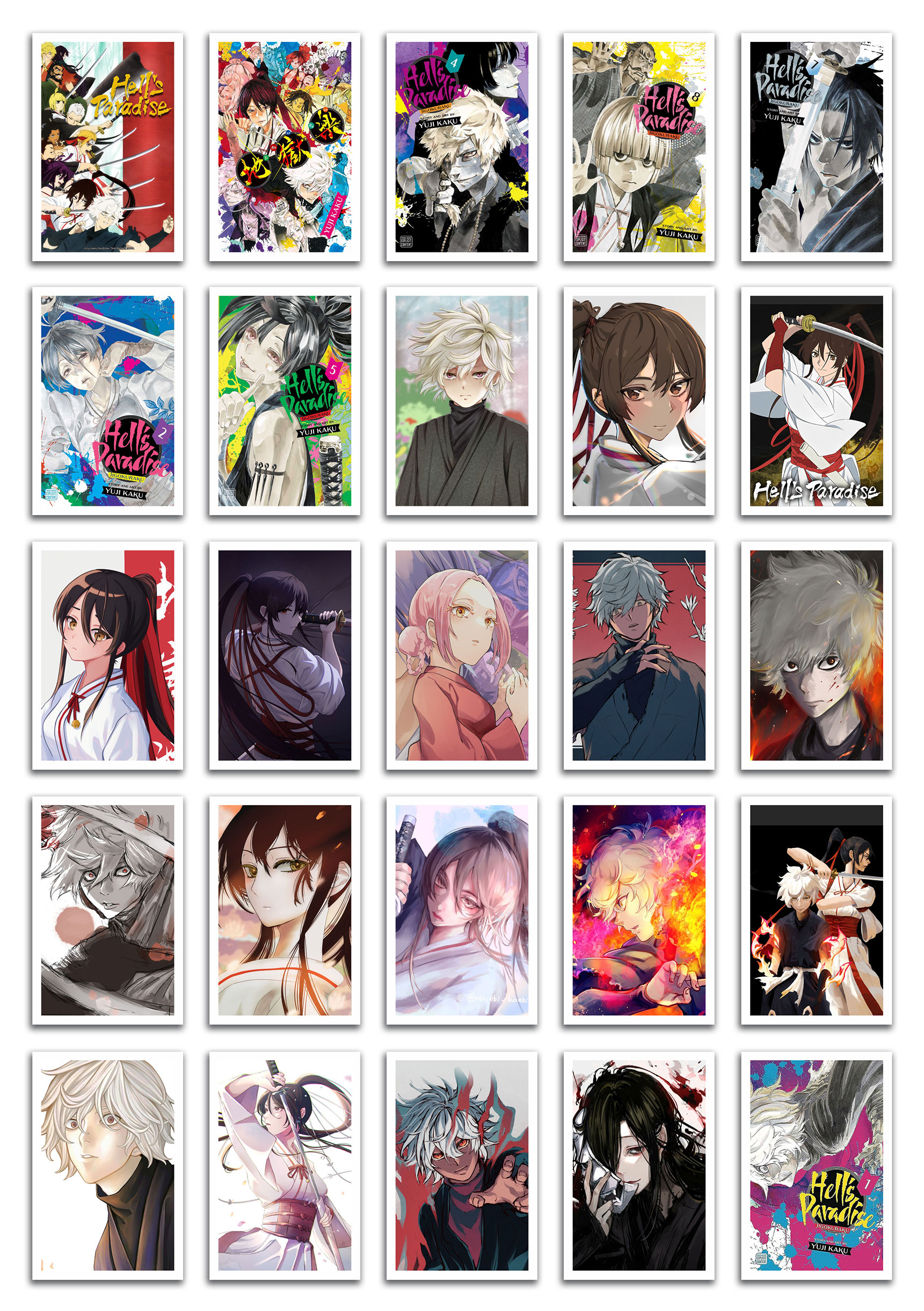 KYVOR Hells Paradise Anime Collectible Postcard Pack of 25pcs | Daraz ...