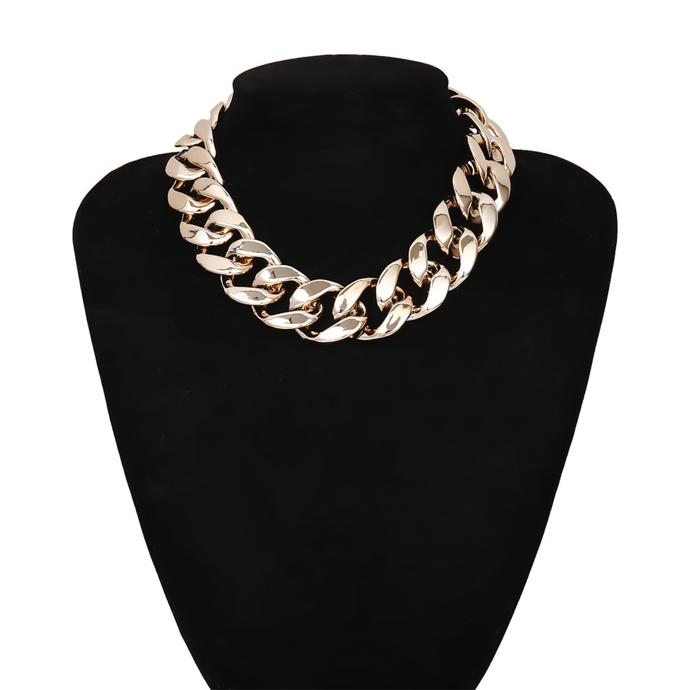 Gothic Curb Cuban Choker Necklace for Women 2020 Trendy Hip hop Big ...