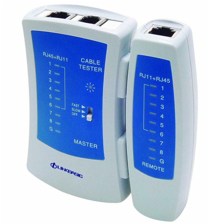 Linkbasic Cable Tester For LAN, Telephone, RJ45, RJ11, Cat5e, Cat6 ...