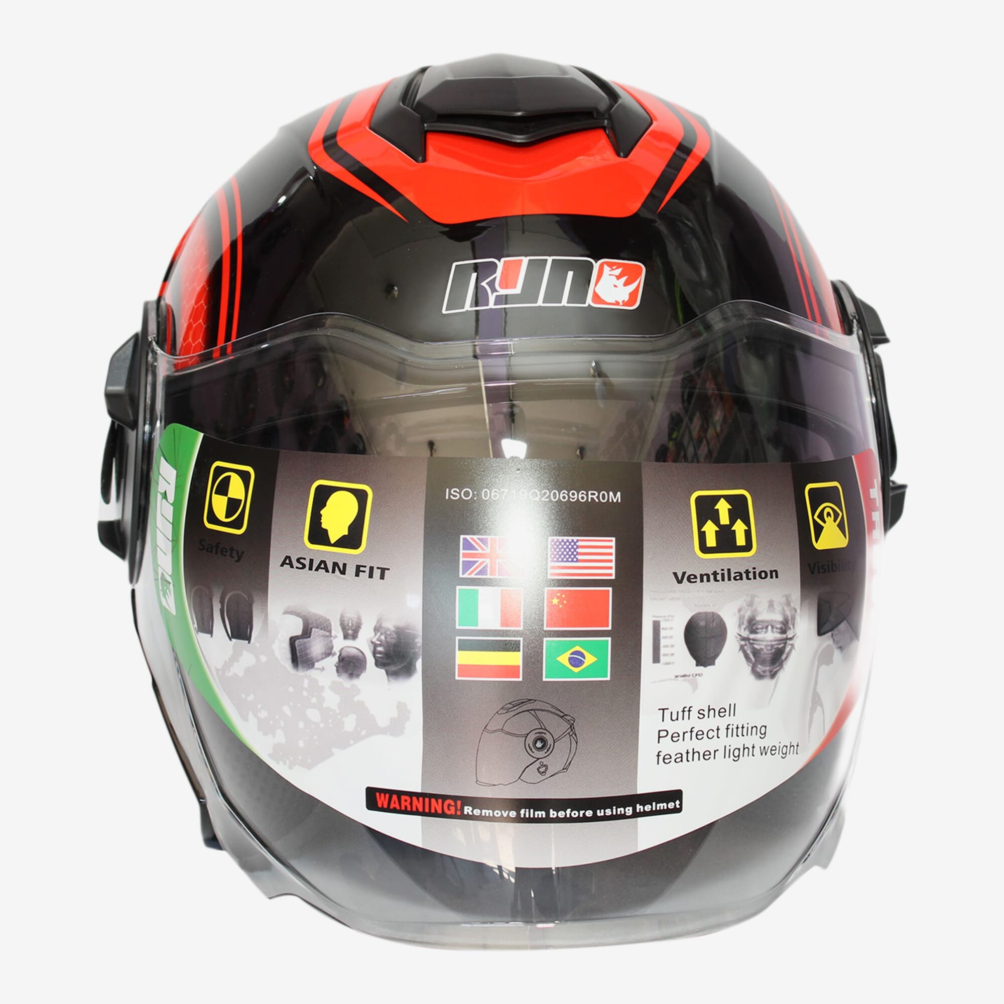 Ryno Treon Double Visor Half Helmet | Daraz.com.np