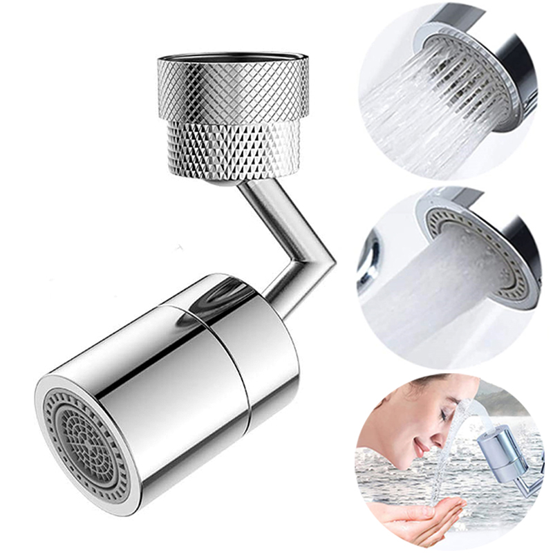 Universal Splash Filter Faucet- 720° Rotate Faucet Aerator Sink Movable ...