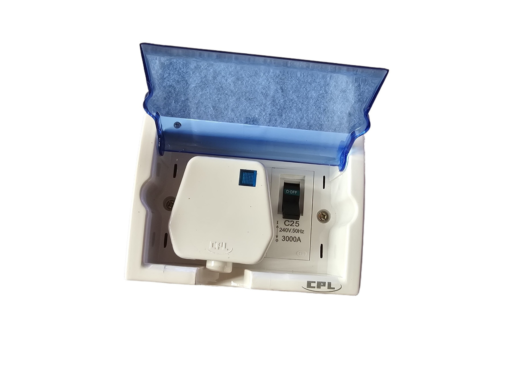 25 Amp Modular AC Socket Box with Single Pole MCB enclosure and Heavy ...