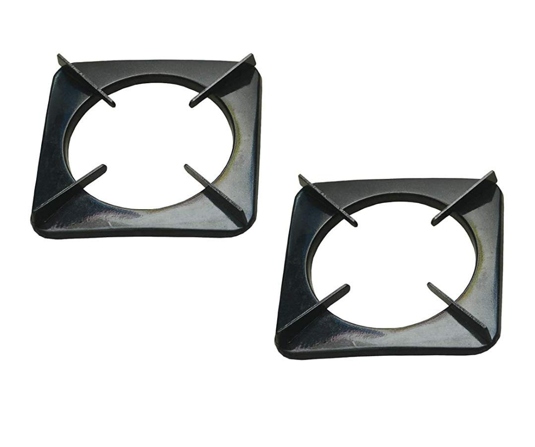 Set of 2 Black Steel Gas Stove Stand Stove Burner Attachment Grill ...