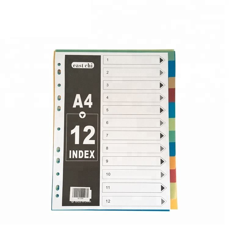 PVC File Divider, 12 Index File Divider, Separator With 11 Holes ...