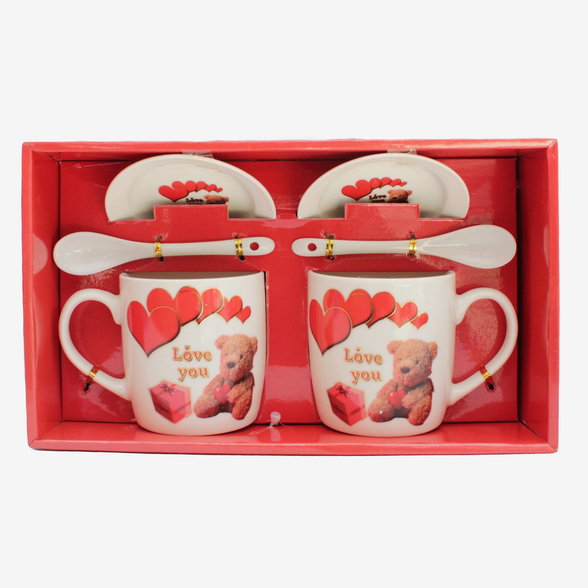 White/Red Couple Cup Gift Set | Daraz.com.np