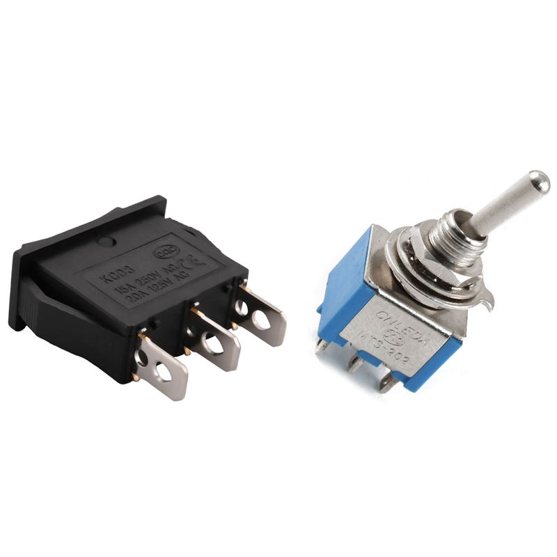 SS-23D03 Snap-in DIP 8 Terminals 3 Gear Dual Poles DP3T Toggle Switch