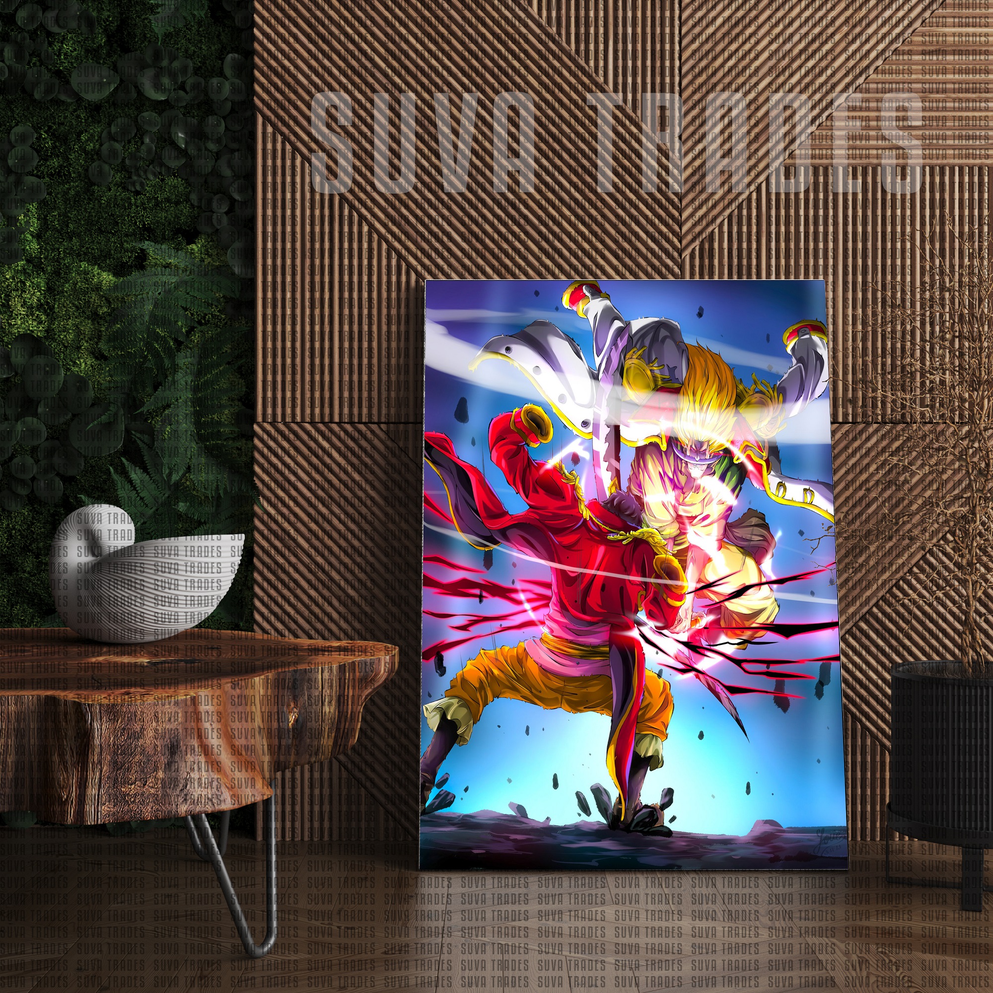 One Piece Anime Strawhat Crew Panel Wall Hang Canvas Art Print With ...
