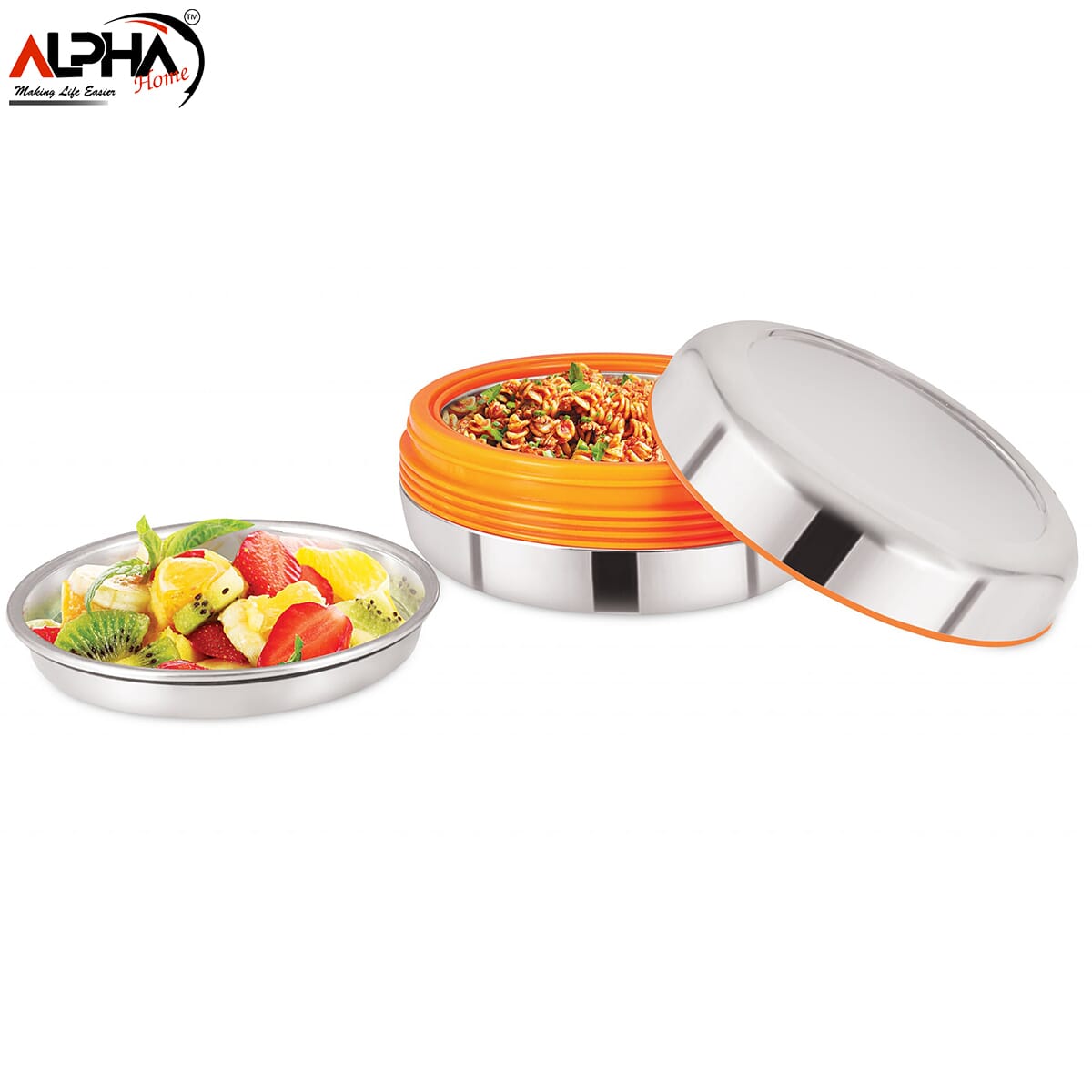 FABLE Stainless Steel Lunch Box, Steel Inside and Outside Lunch Box ...