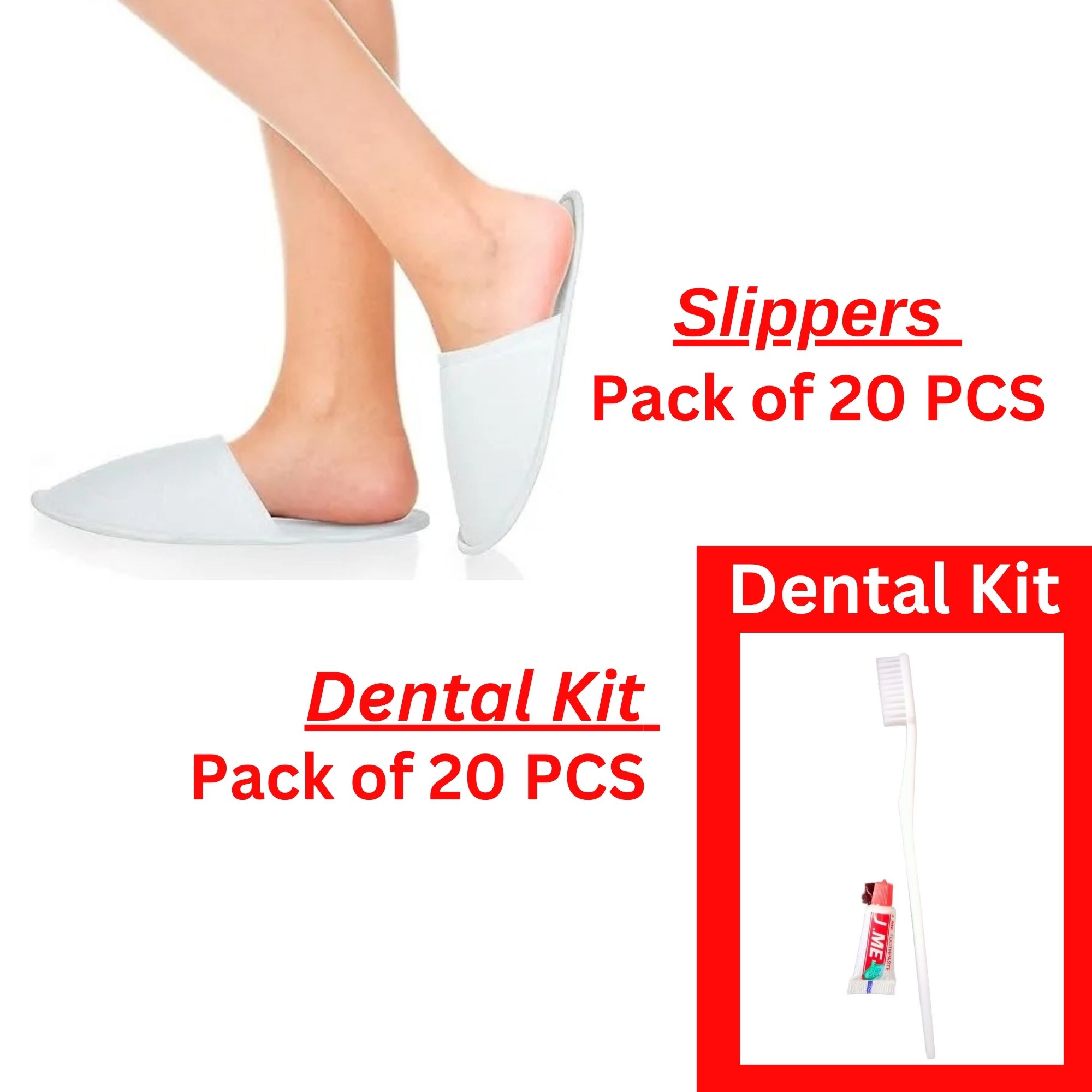 Combo of Disposable House Slippers for Guests / Room Slippers PACK OF ...