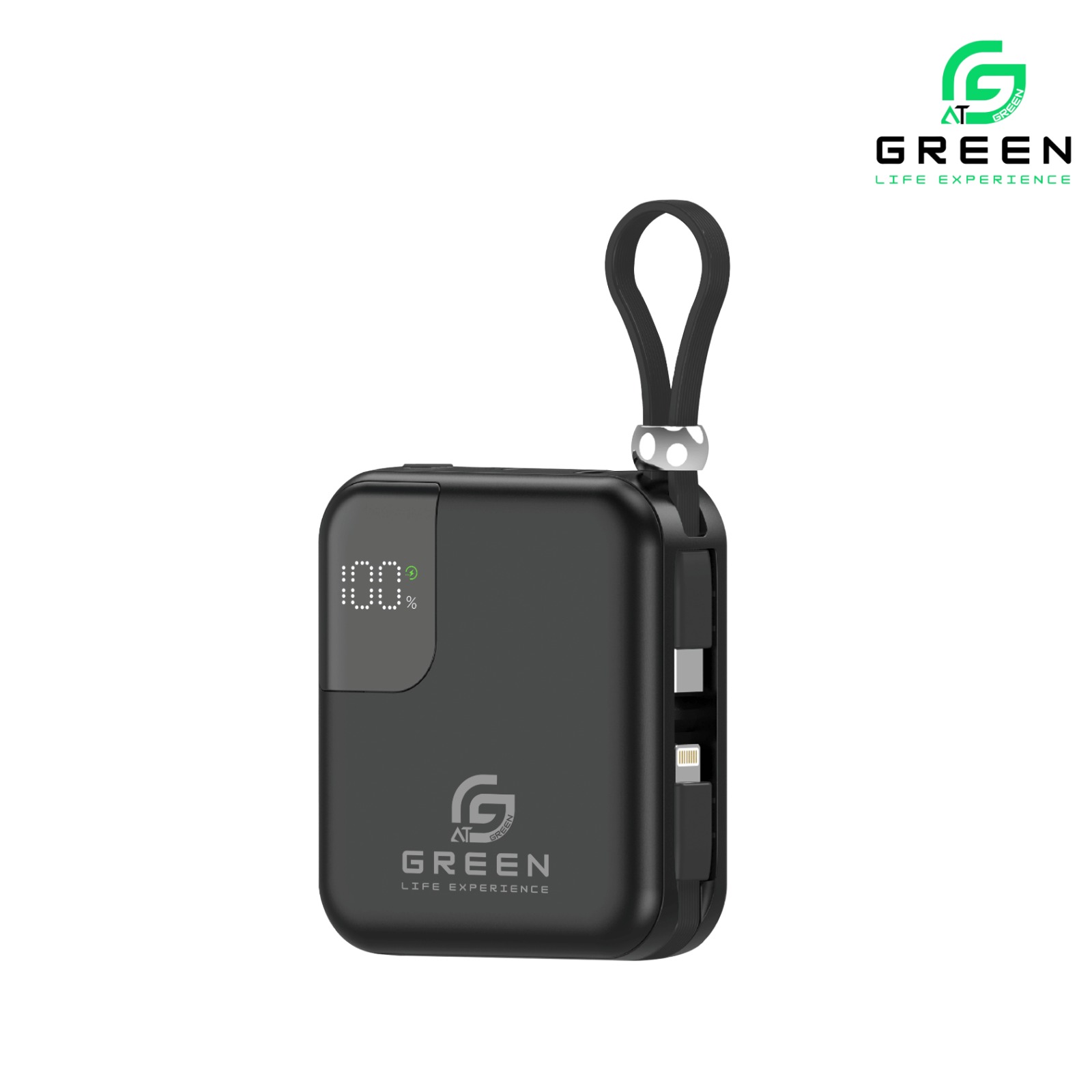 Green Mini Thunder Small Size Power Bank | 10000mAh | Fast Charging ...