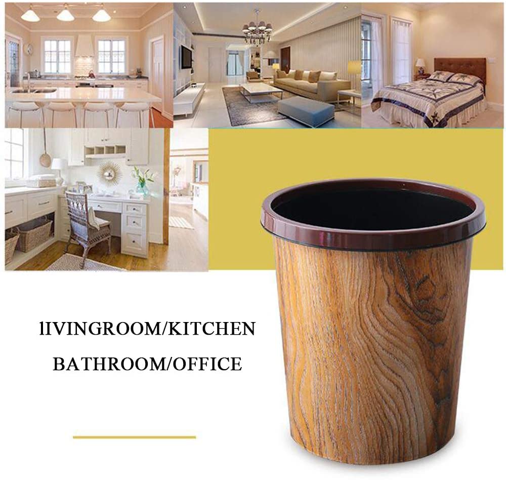 Wood Grain Retro Plastic Dustbin | Daraz.com.np