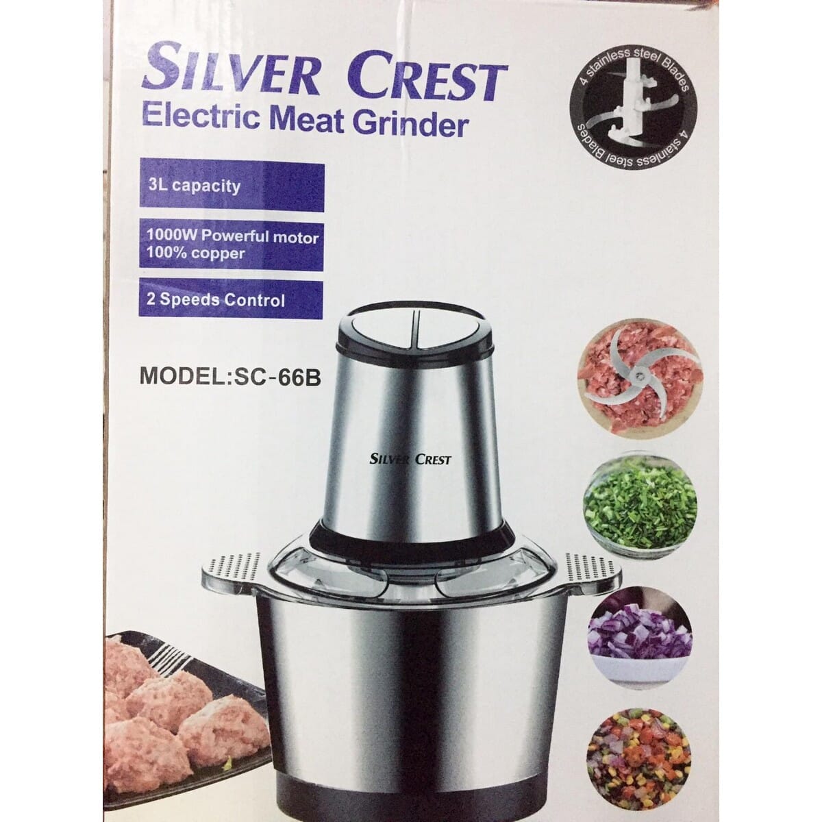 Silver Crest Electric Meat Grinder 3L Meat & Vegetable Grinder Chopper | Daraz.com.np