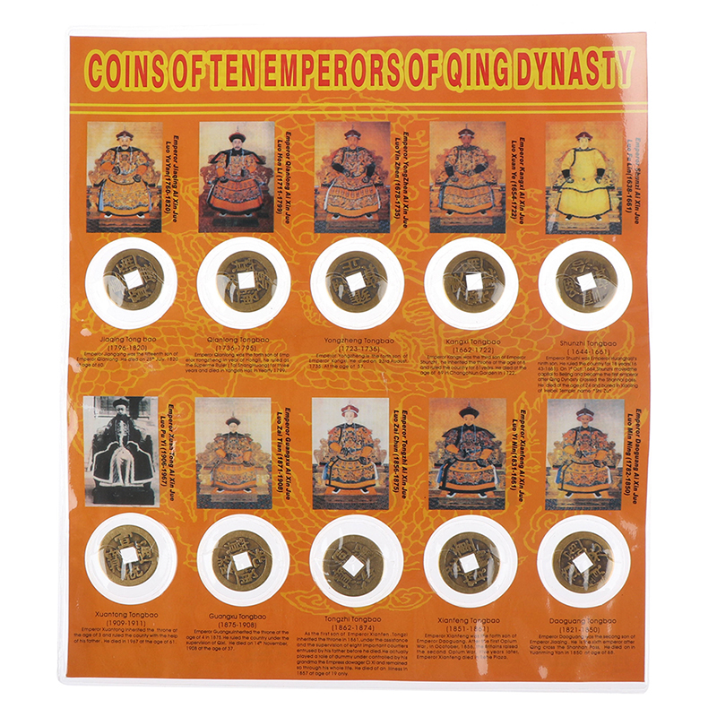 10Pcs Emperors coins chinese copper coin old dynasty antique currency ...