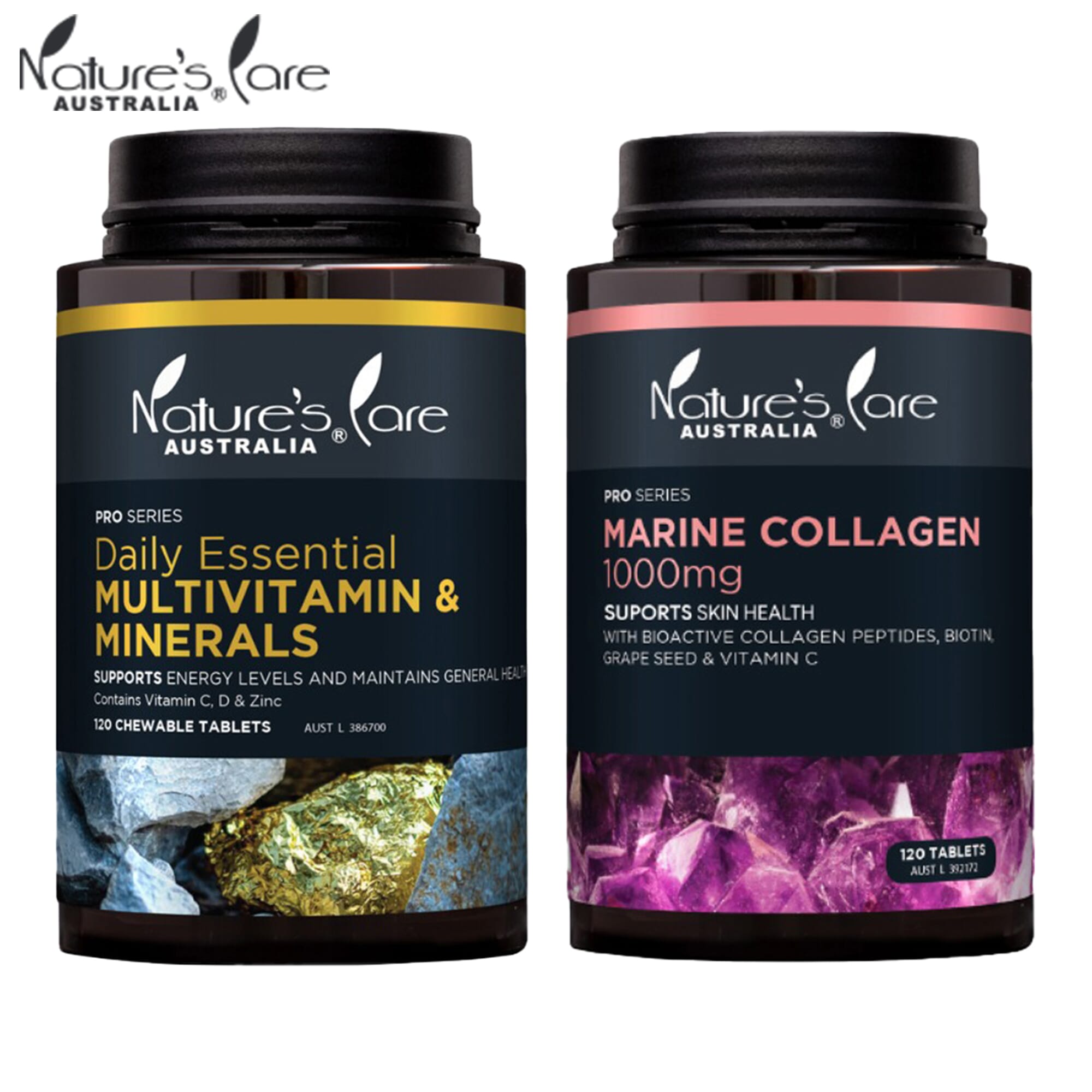 Nature's Care Daily Essential Multivitamins & Minerals + Marine ...