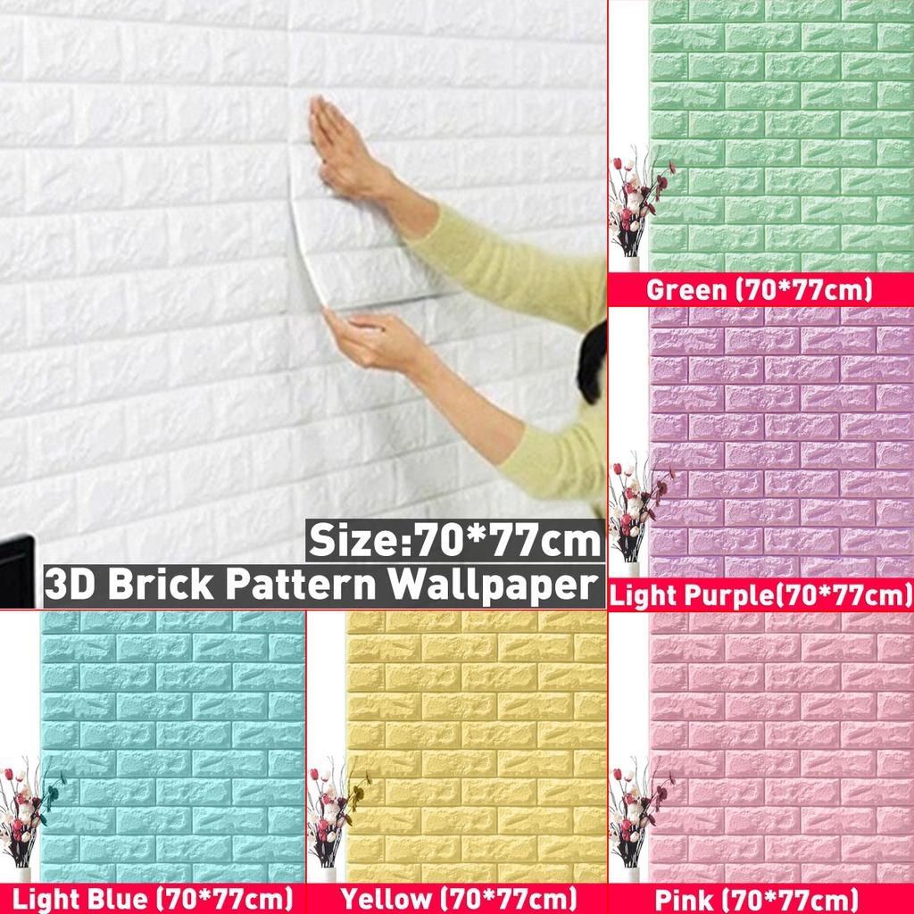 Green Color Wall Paper Wall Foam | Daraz.com.np