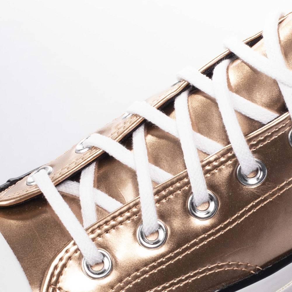 Converse Chuck 70 Hi Sneakers In Metallic Gold