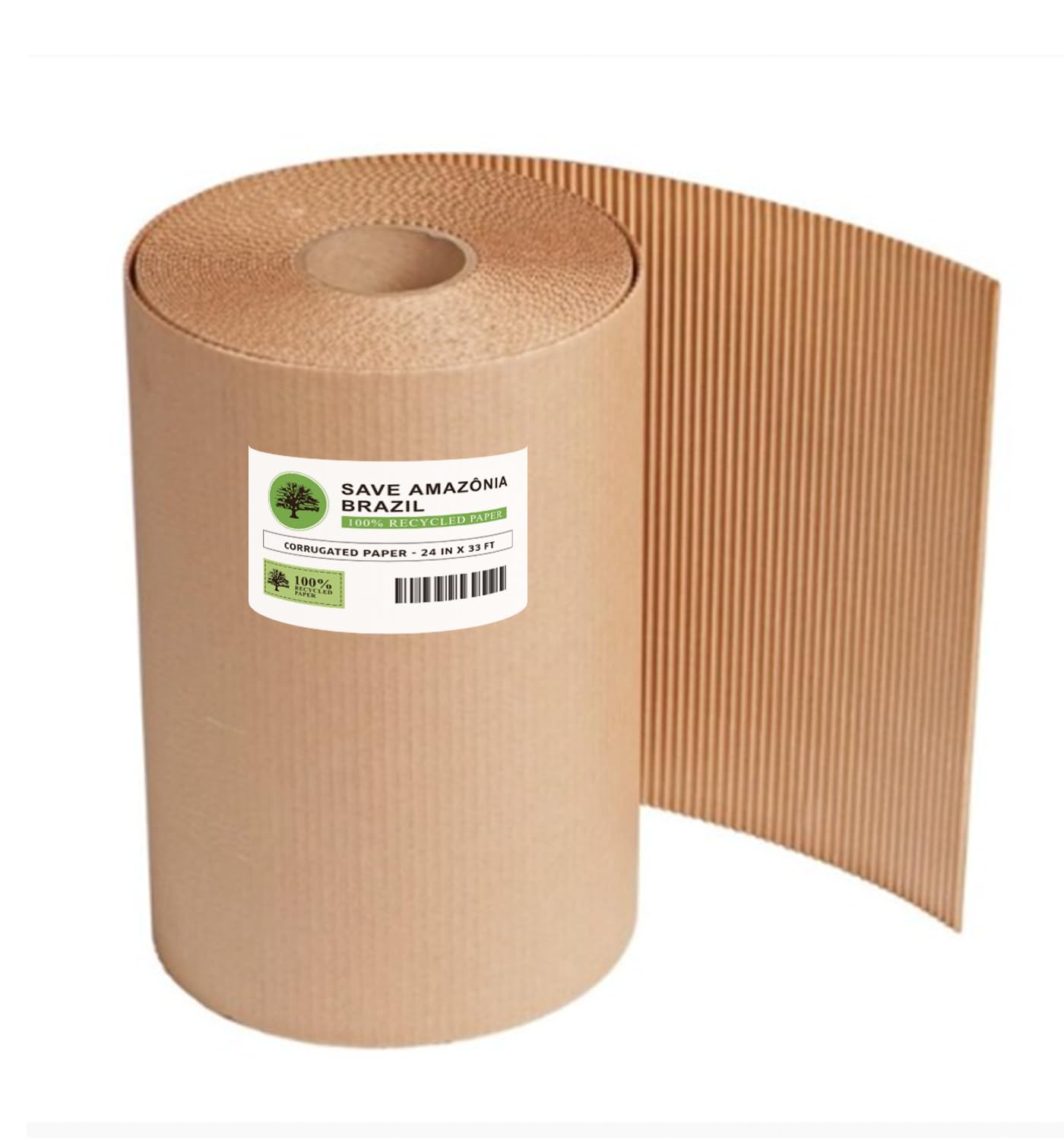 12 Meters Ecofriendly 2 Ply Brown Cardboard Corrugated Roll / Rolls Packing For Ecommerce ...