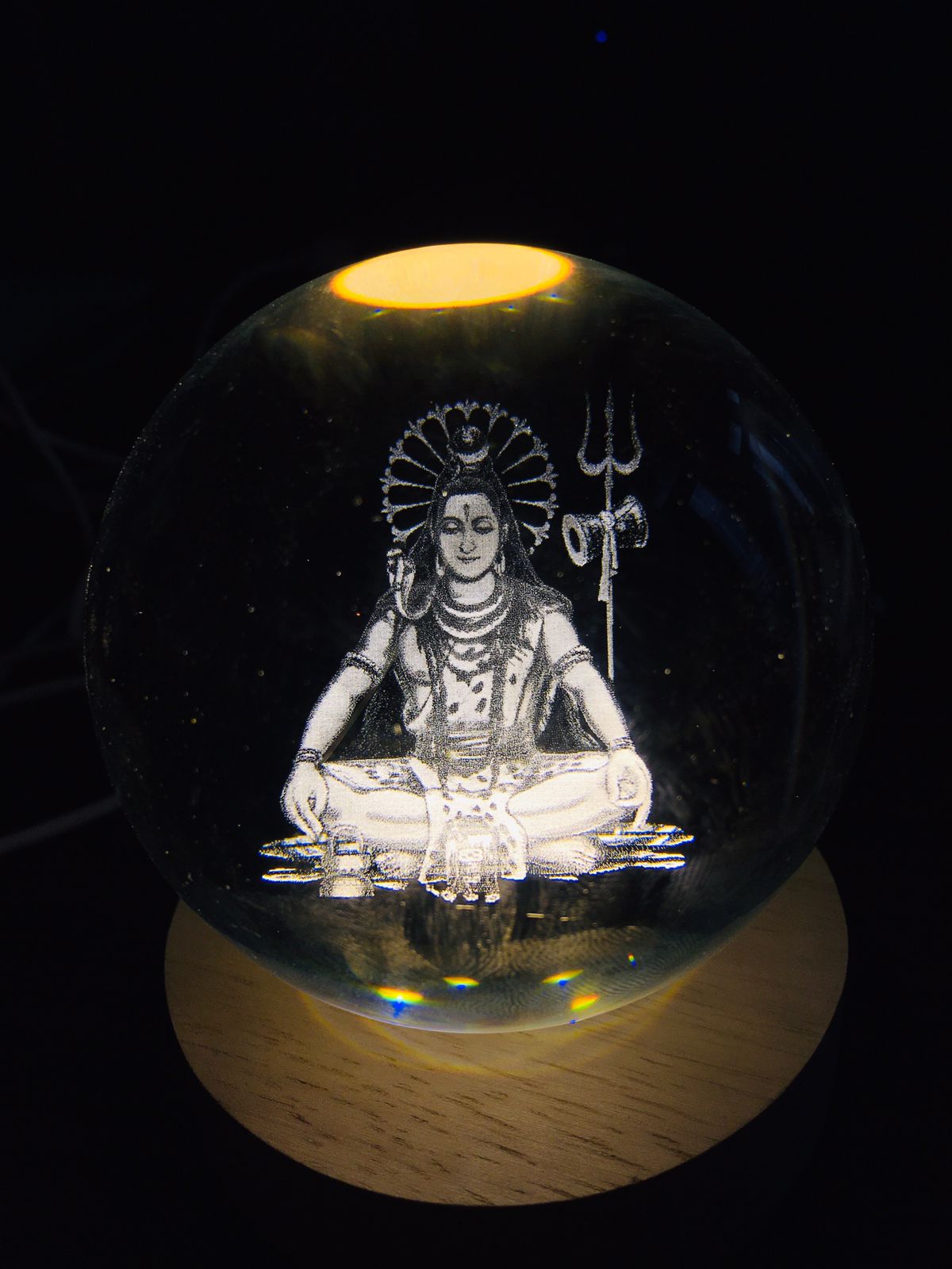 3D Decor Crystal Ball LED Night Light - Lord Shiva | Daraz.com.np