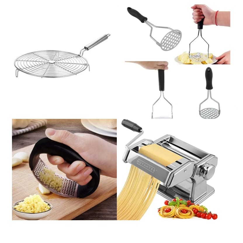 Combo (Garlic Press, Pasta Maker, Potato Masher And Roti Jali) | Daraz ...