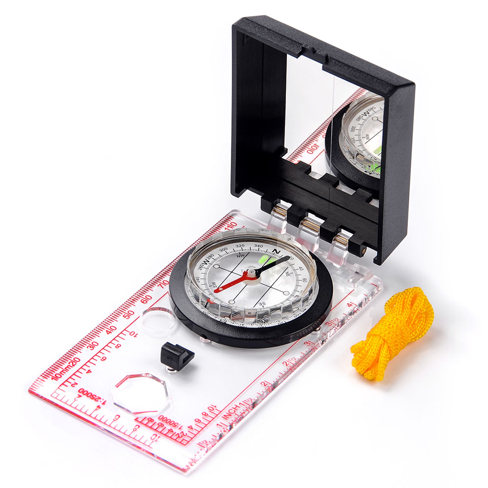 Compass Mirror Adjustable Declination - Boy Scout Compass Hiking ...