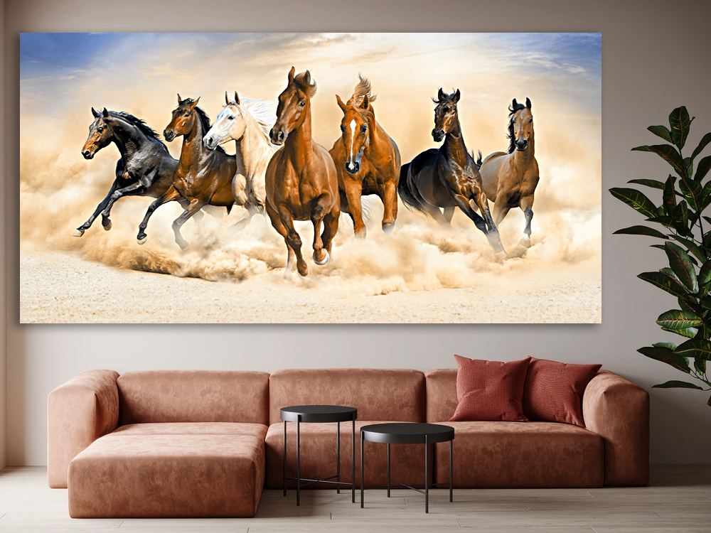 Natural 7 Horse Design wallpaper For Decoration | Daraz.com.np