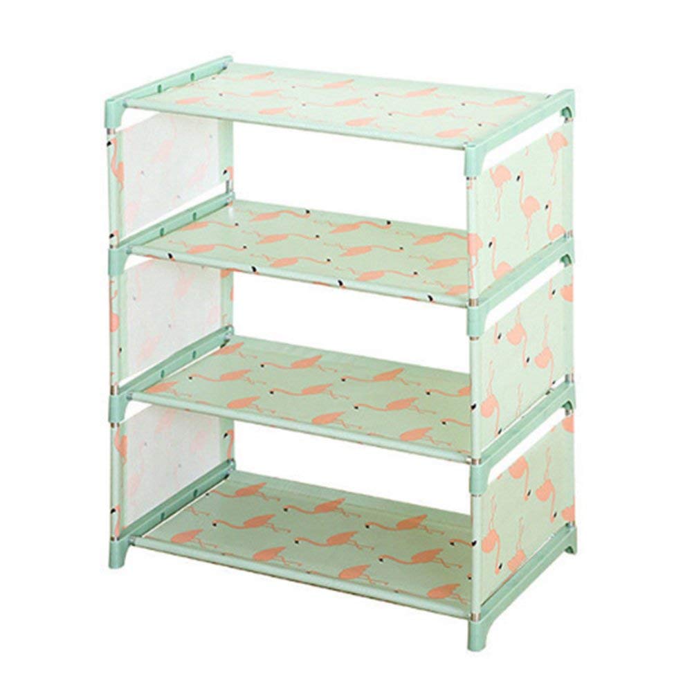 Cute 4 Layers Shoe Rack / Multipurpose 4-tier Shelf Waterproof Fabric ...