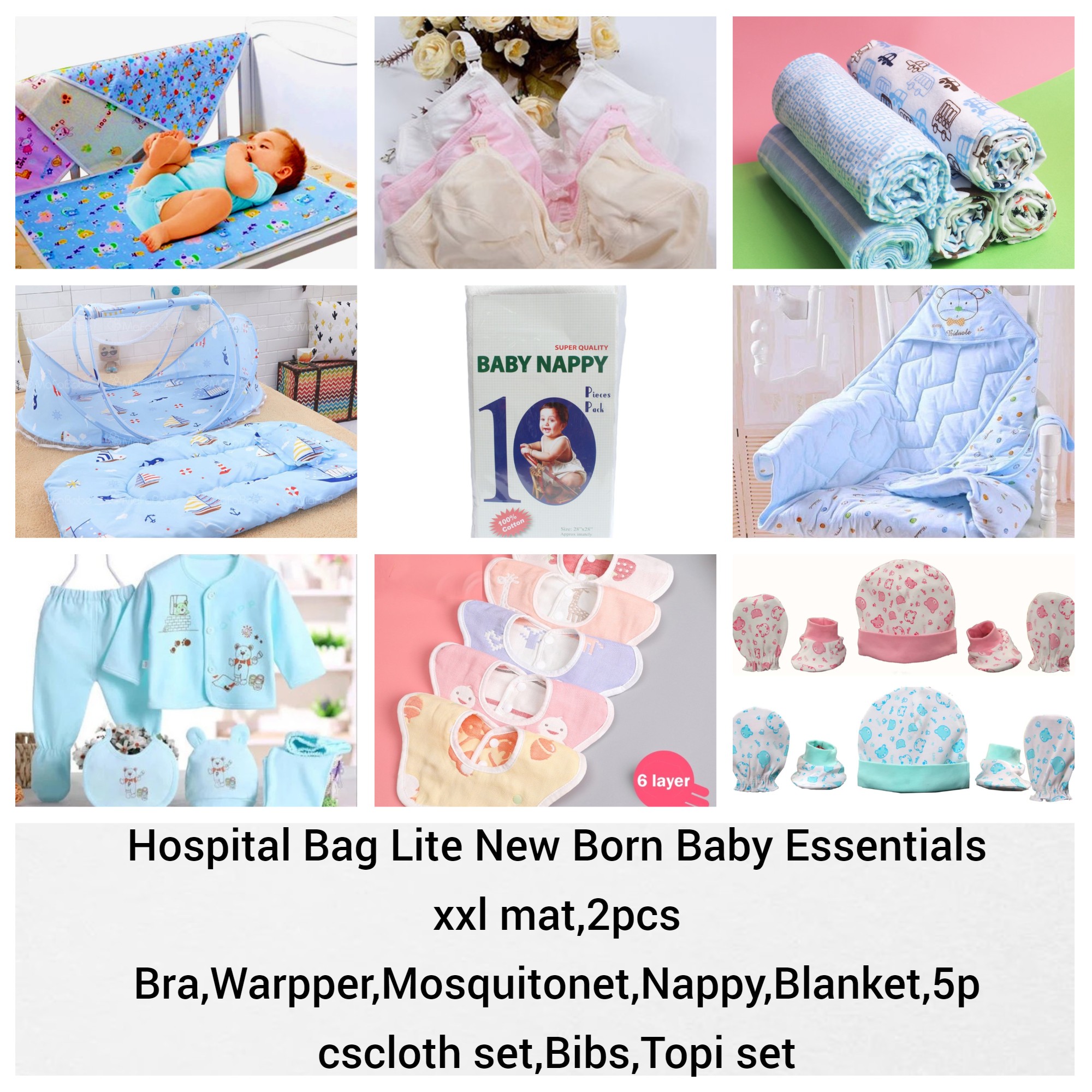 Hospital Bag Lite New Born Baby Essentials - Hospital Bag With ...