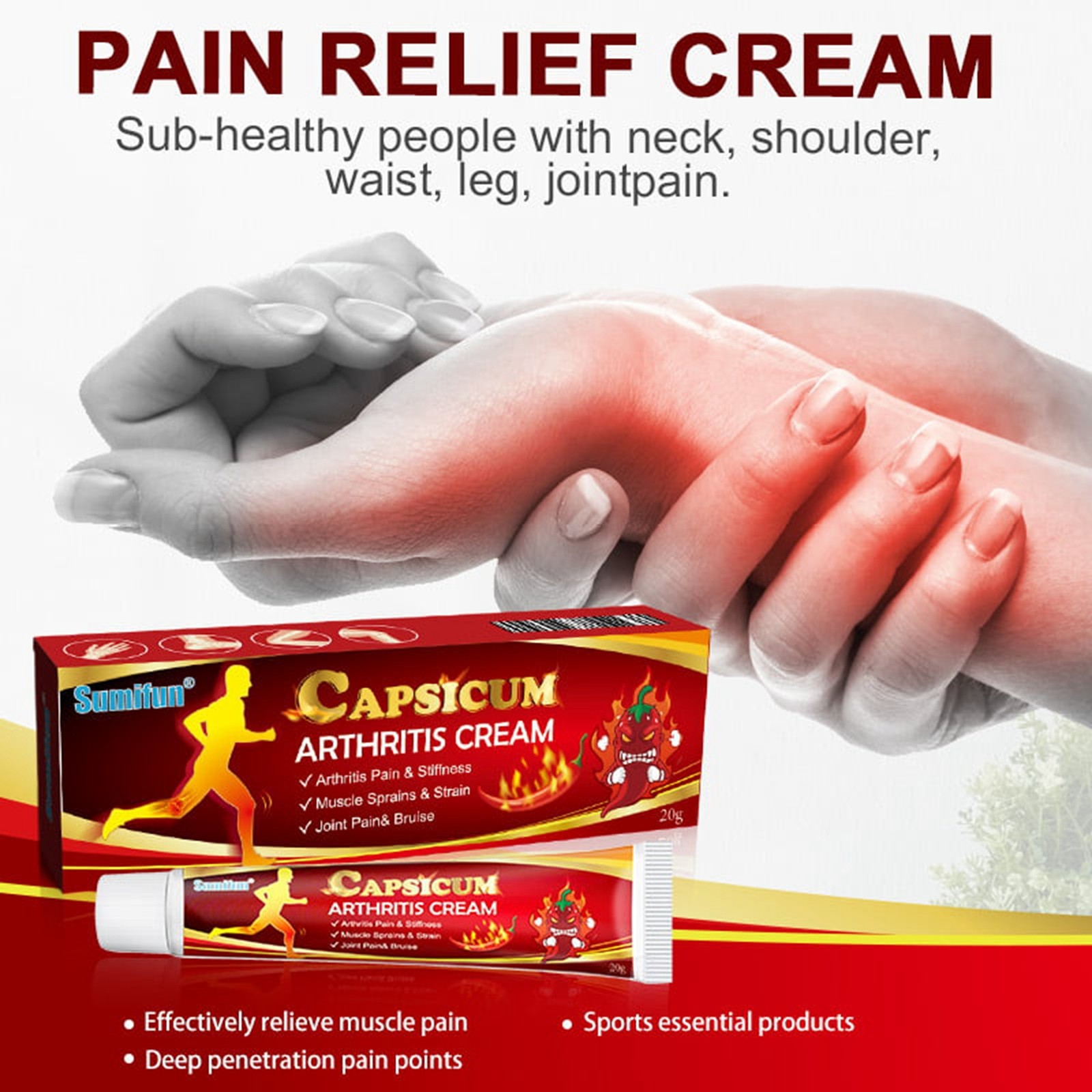 2025 New Pain Relieving And Chili Arthritis Ointment For Treating ...