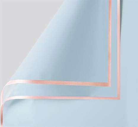 Flower bouquet wrapping paper ,Waterproof Plain Golden Border Gift ...