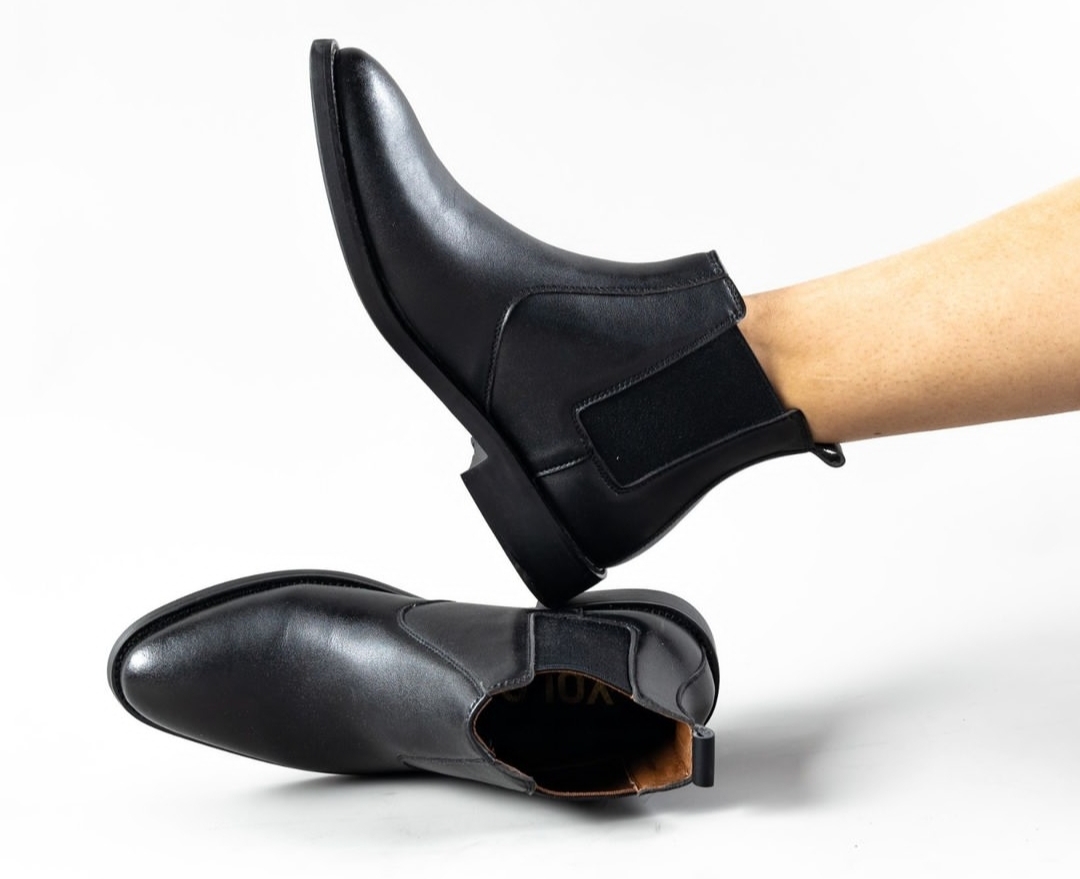 Black Leather Ankle Boots For Men | Daraz.com.np