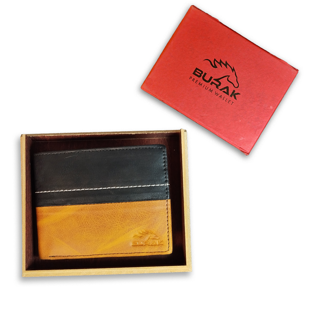 Black Burak Genuine Leather BiFold Wallet 6cc For Men [B1171] | Daraz ...
