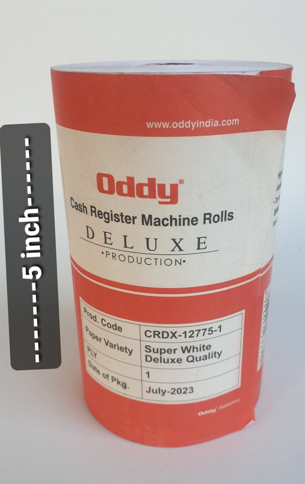 Billing Roll/ Oddy Single Ply 5 inch Wide Bill Roll for POS Printer ...