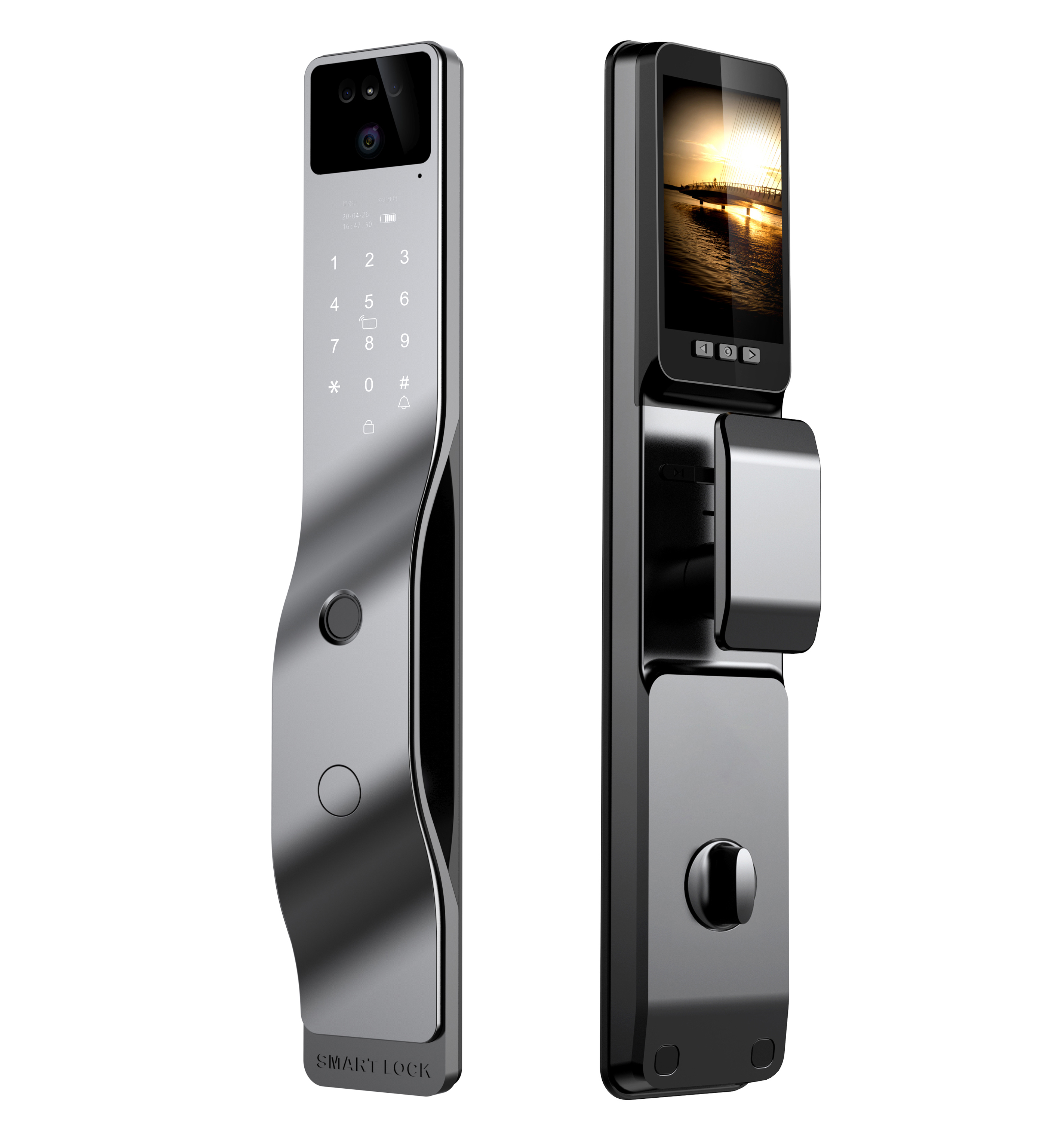 3d Face Recognition Smart Door Lock With Camera Biometric Fingerprint Security Fully Automatic