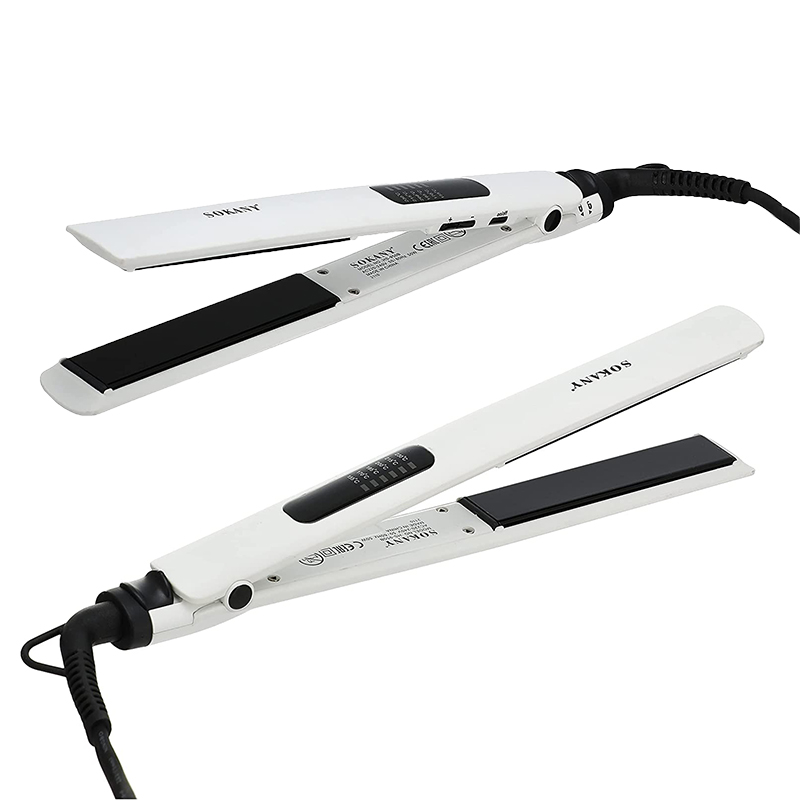 Sokany Professional LED Hair Straightener Electric Wet Dry Straightening Ceramic Flat Iron Hair ...