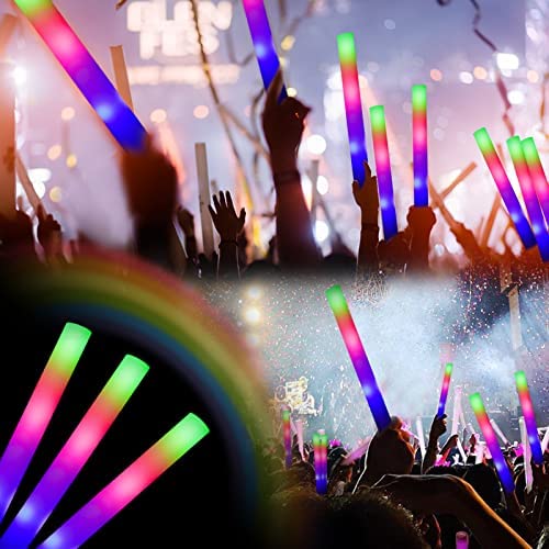 Colorful Cheering Tube Stick LED Glowing Sticks Fluorescent Color Glow ...