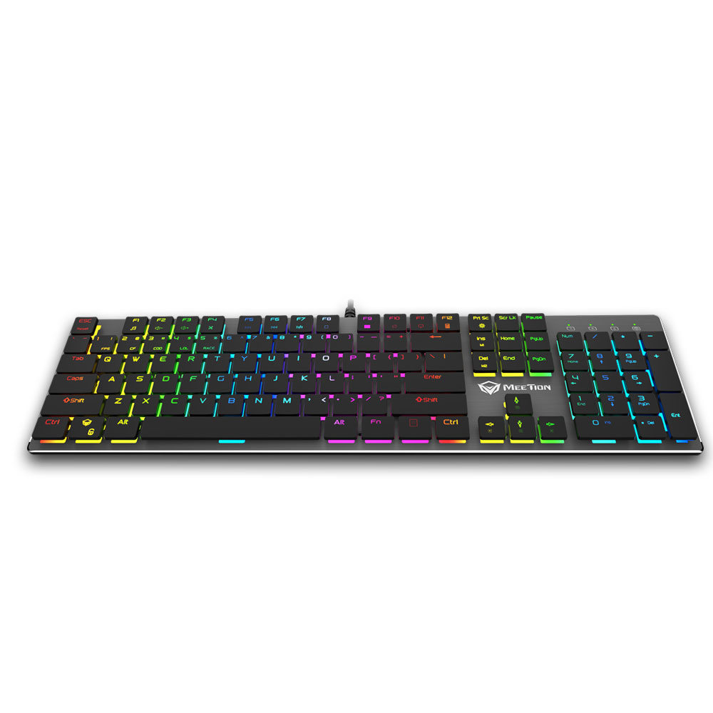 MeeTion MT - MK80 Ultra-Thin RGB Backlit Mechanical Gaming Keyboard ...
