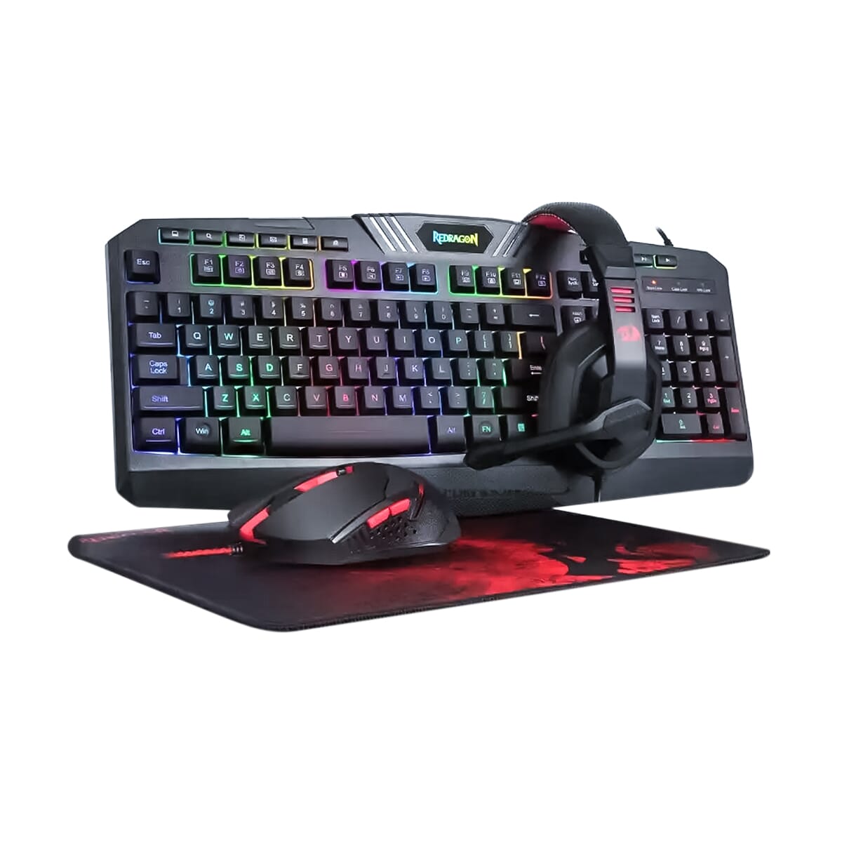 Redragon S101 Wired RGB Backlit Gaming Keyboard and Mouse, Gaming Mouse ...