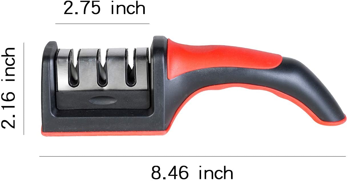 Manual Knife Sharpener 3-Stage Knife Sharpening Tool Professional | 3 ...